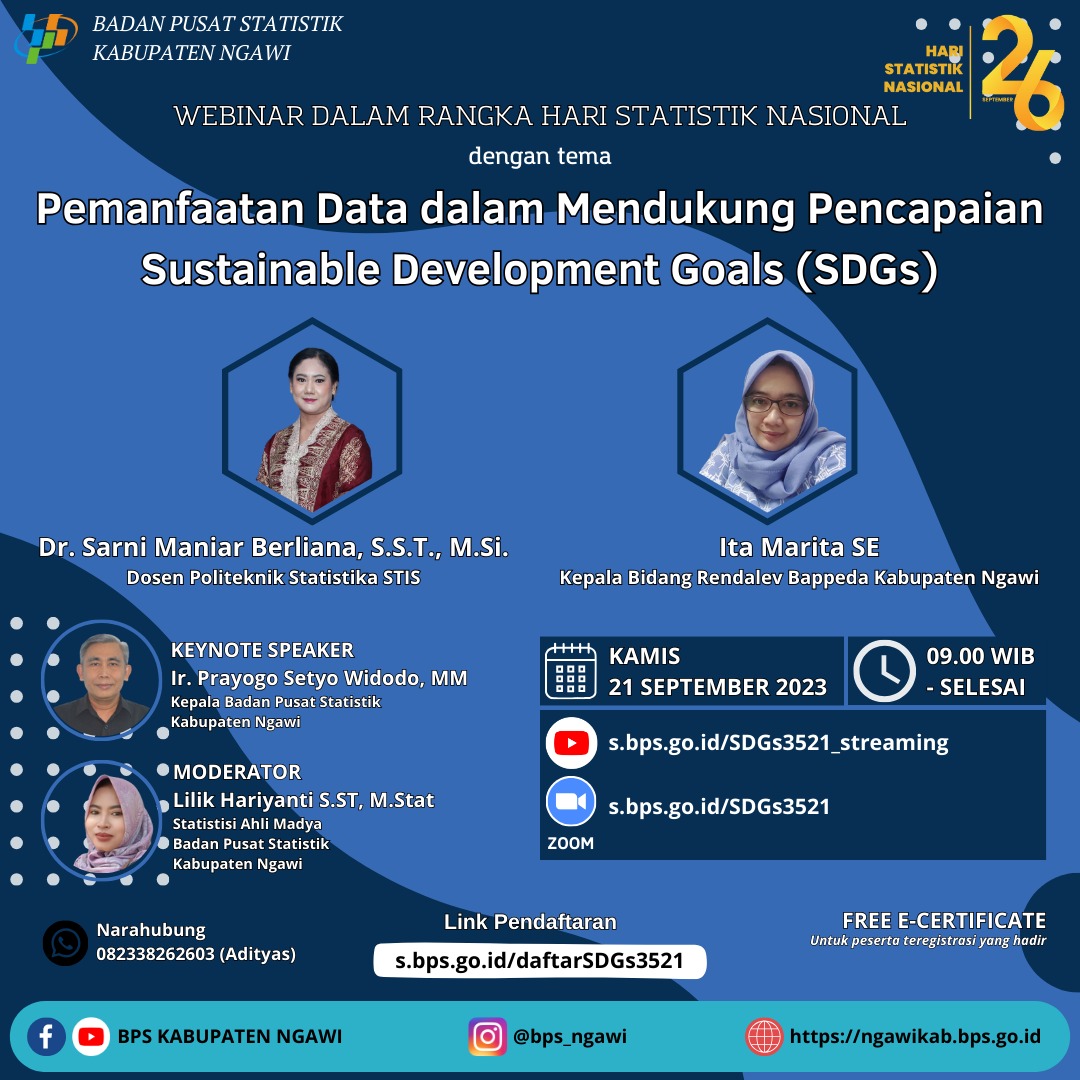 Webinar Pemanfaatan Data dalam mendukung Pencapaian Sustainable Development Goals (SDGs) - Badan ...